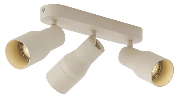 Zakulacené stropní bodové svítidlo béžové GU10 50 mm 3-světlo - Stanley