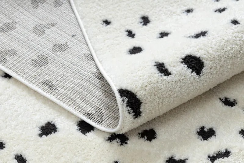 Dywany Łuszczów, Kusový koberec Mode 8508 cream/black, 120x170, bílá, chodba / předsíň