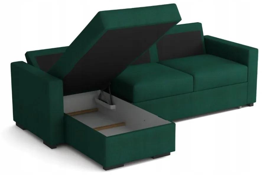 DABEK MEBLE LUTHER rozkládací sedací souprava s úložným prostorem béžová 225 x 73 - 92 x 150 cm