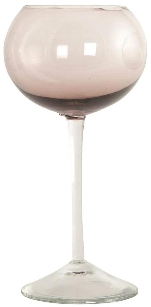House Doctor Sklenice na víno Elegant Violet, růžová barva, fialová barva, sklo