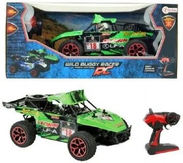 RC buggy Auto zelené plast 28cm s dálkovým ovládáním na baterie v krabici 44x19x22cm