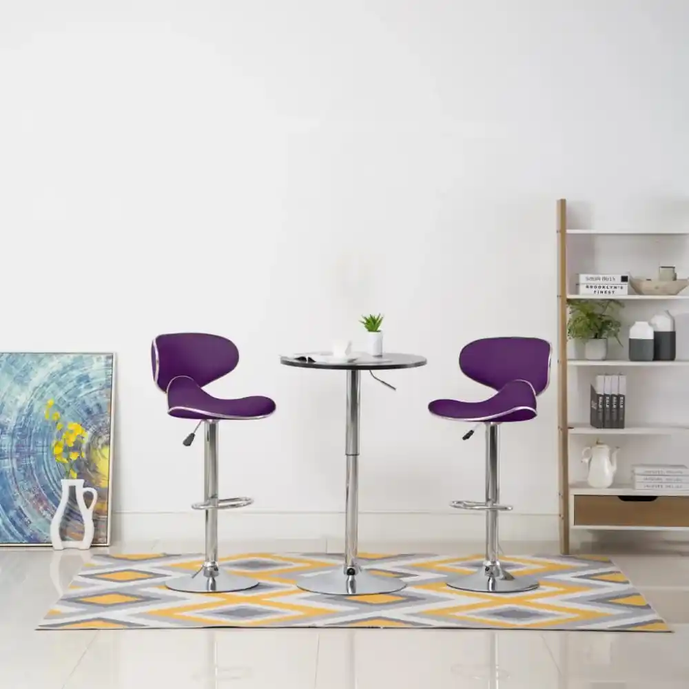 Barové stoličky 2 ks fialové umělá kůže, 323651 HangarStore.cz | BIANO