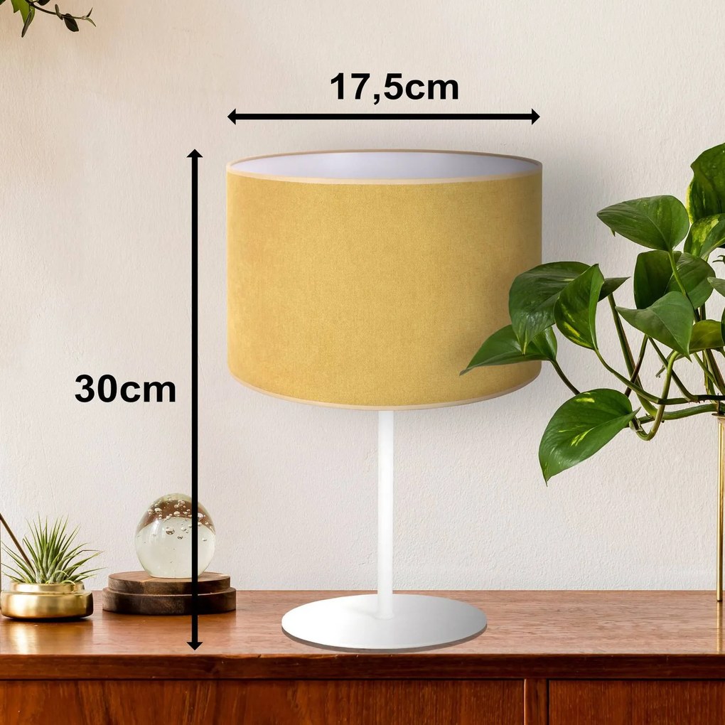 Stolní lampa Pastell Roller výška 30cm žlutá