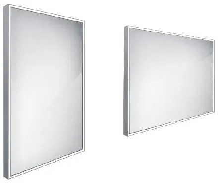 Nimco Zrcadla - Zrcadlo s LED osvětlením, 500x700 mm, hliník ZP 13001