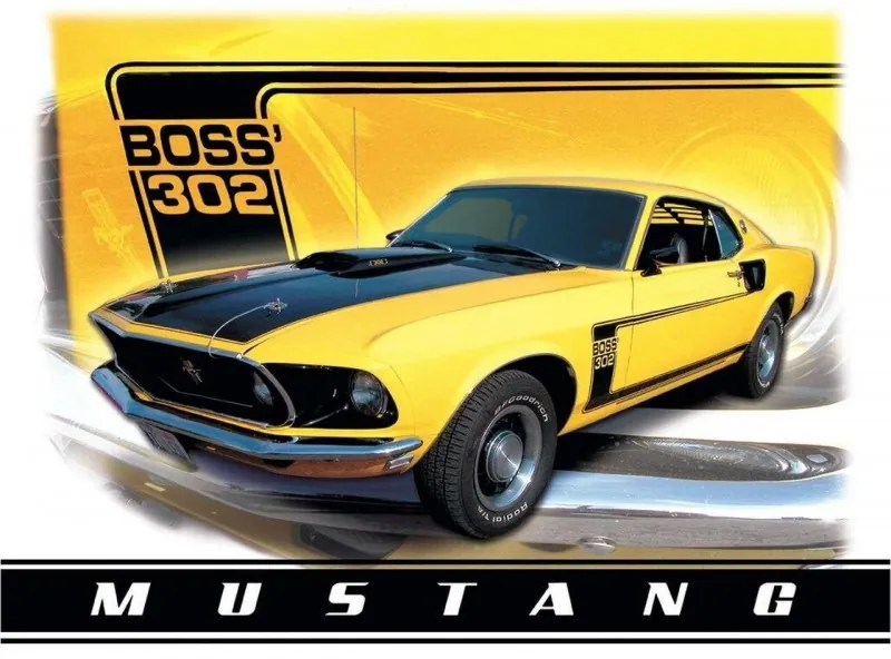 Plechová cedule Ford Mustang Boss 302