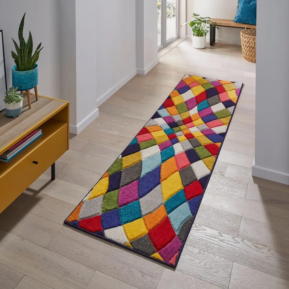 Flair Rugs, Běhoun Spectrum Rhumba Multi, 66x230, vícebarevná, chodba / předsíň