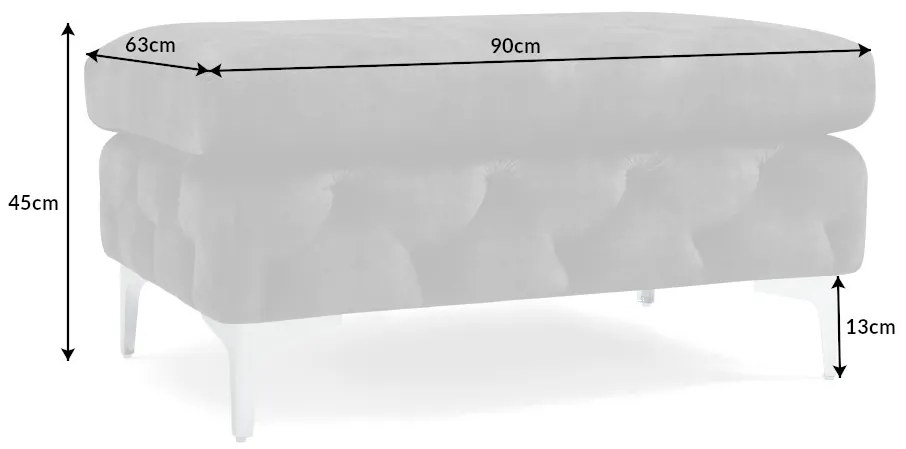 Designová taburetka Rococo tmavě šedá