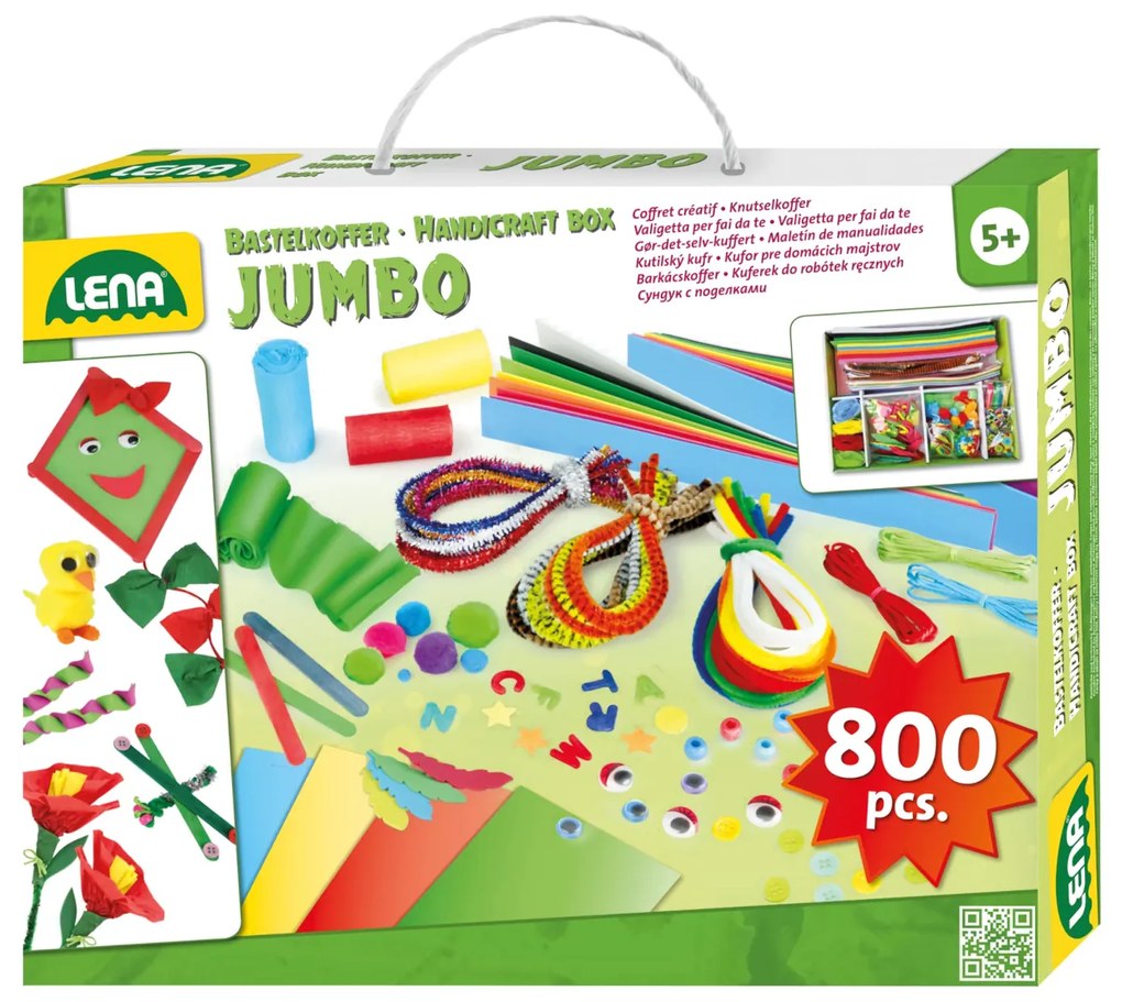 Lena Kreativní kufřík Jumbo zelený 800ks