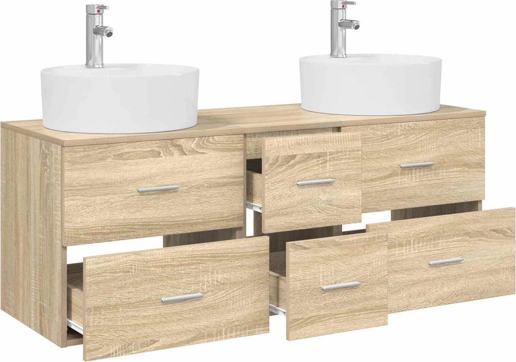 Sada koupelnového nábytku 3 ks Dub sonoma 49,5 x 44,5 x 65 cm 3405885