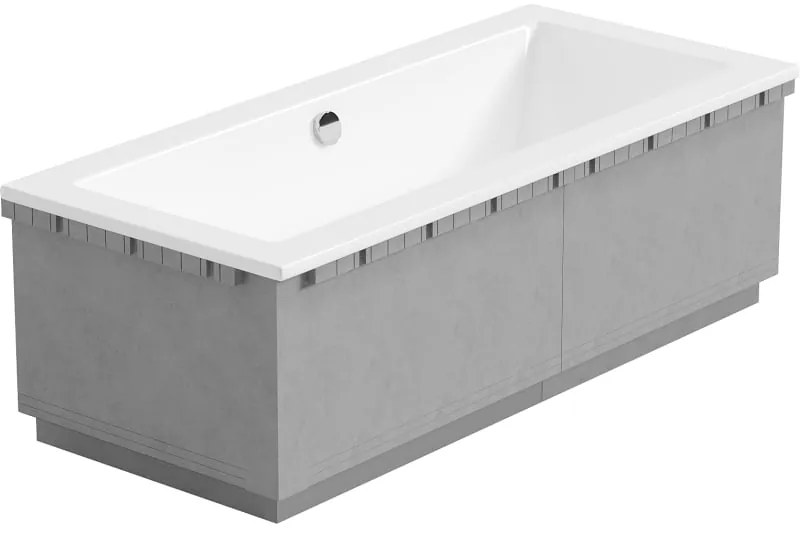 Mexen X-ST, polystyrenový plášť na obdélníkovou vanu 120-150 x 70-90 cm, LED drážka, bílá, 55020-01