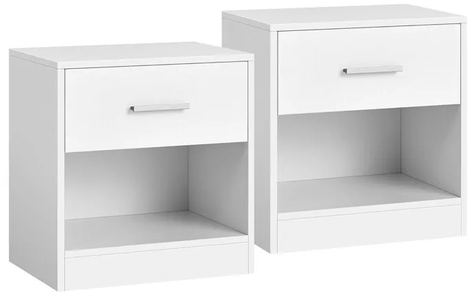 Autronic Noční stolky ANT-E1081 2 kusy Odstín: Bílá mat