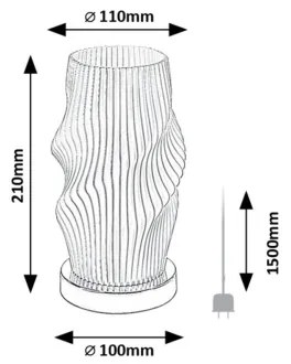 Rabalux 74189 - Stolní lampa TIANA 1xE14/25W/230V