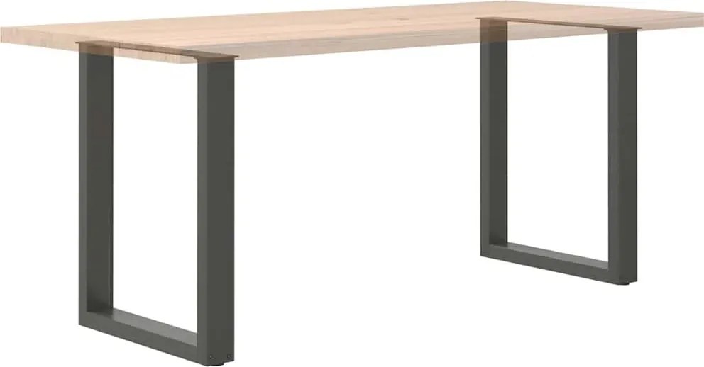 vidaXL Nohy k jídelnímu stolu ve tvaru U, 2 ks, ocel, 70 x (72-73) cm, ocel [4013185] Barva: Černá