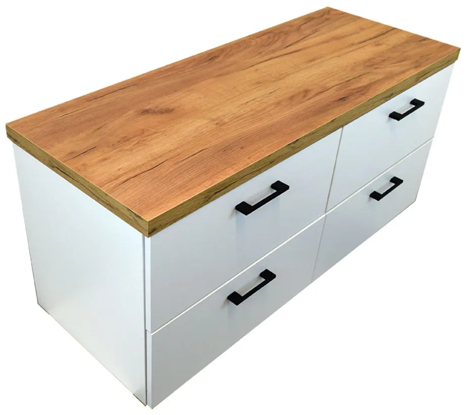 BPS-koupelny Koupelnová skříňka pod deskové umyvadlo Agria NEW 120-HD - bílá