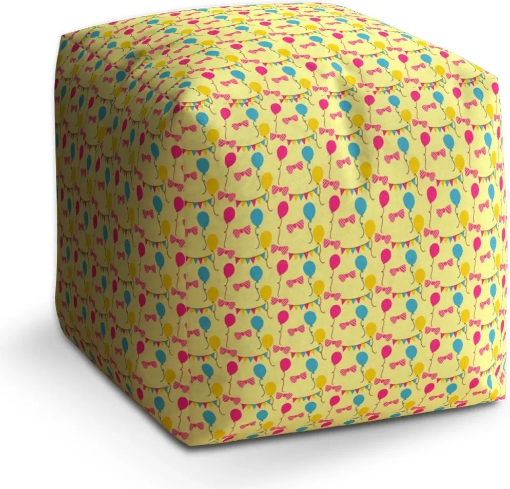 Sablio Taburet Cube Nafukovací balonky - 60x60x60 cm