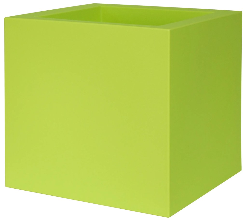 PLUST - Designový květináč KUBE,  40 x 40 cm - zelený