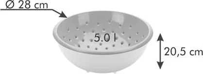 TESCOMA Cedník s mísou VITAMINO ø 28 cm, 5,0 l