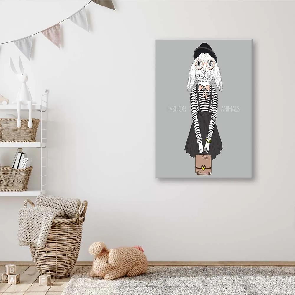 Gario Obraz na plátně Zajíc v sukni Rozměry: 40 x 60 cm