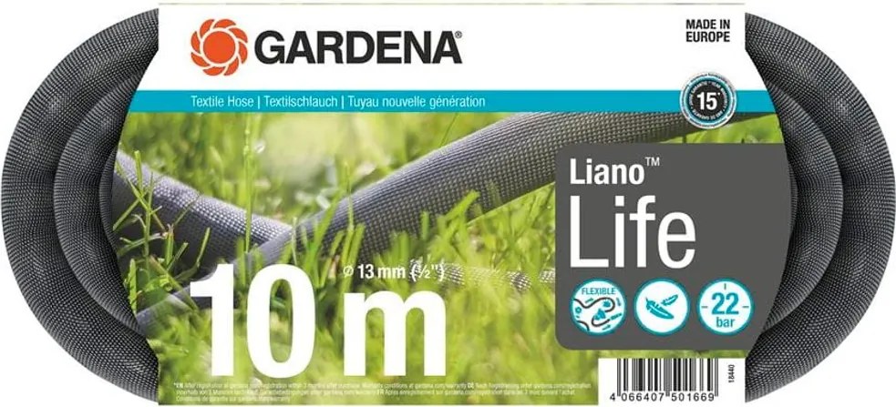 Zahradní textilní hadice Gardena Liano™ Life 1/2" 10 m 18440-20