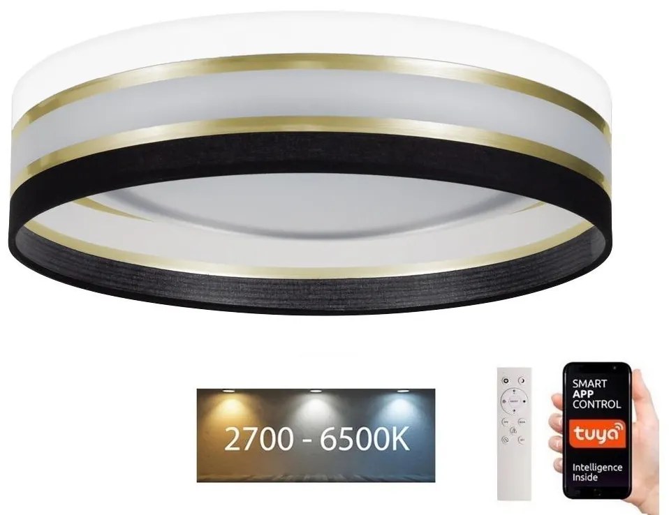 Belis LED Stmívatelné stropní svítidlo SMART CORAL 24W/230V Wi-Fi Tuya černá/bílá +DO BE0877