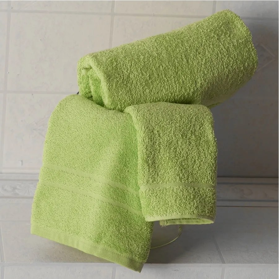 Veba ručník rujana pruh - zelená 30x50