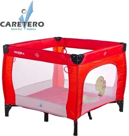 CARETERO | Caretero Quadra | Dětská skládací ohrádka CARETERO Quadra red | Červená |