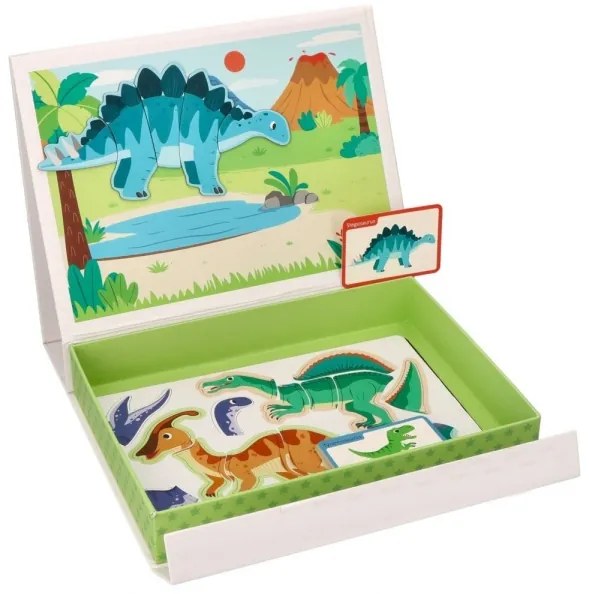 Magnetická vkládačka/puzzle Adam Toys, Dinosaurus