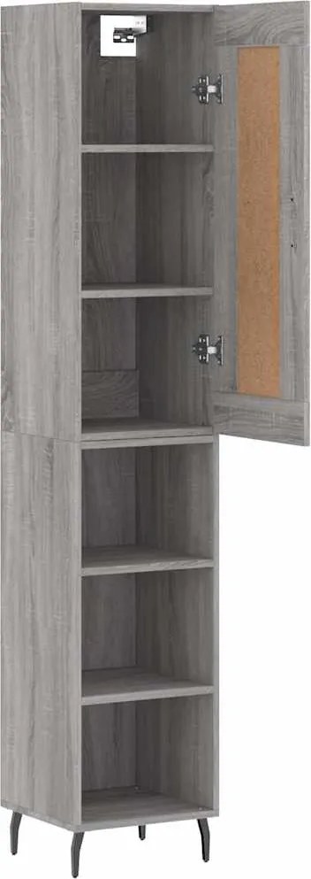 Skříň highboard šedá sonoma 34,5 x 34 x 180 cm kompozitní dřevo 3200343