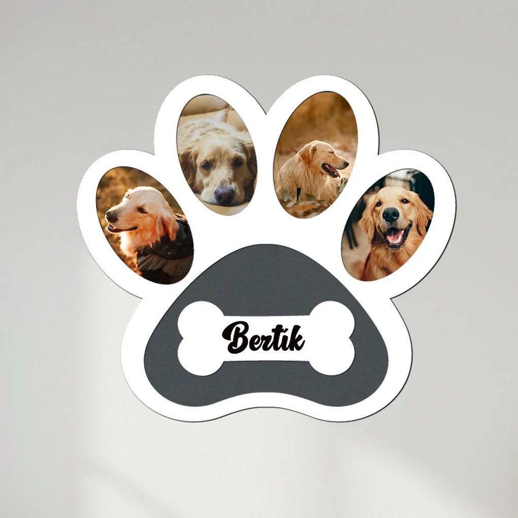 dřevo života Psí fotorámeček na stůl Zvolte rozměr (cm): 20x20, Zvolte barvu dekoru: Javor