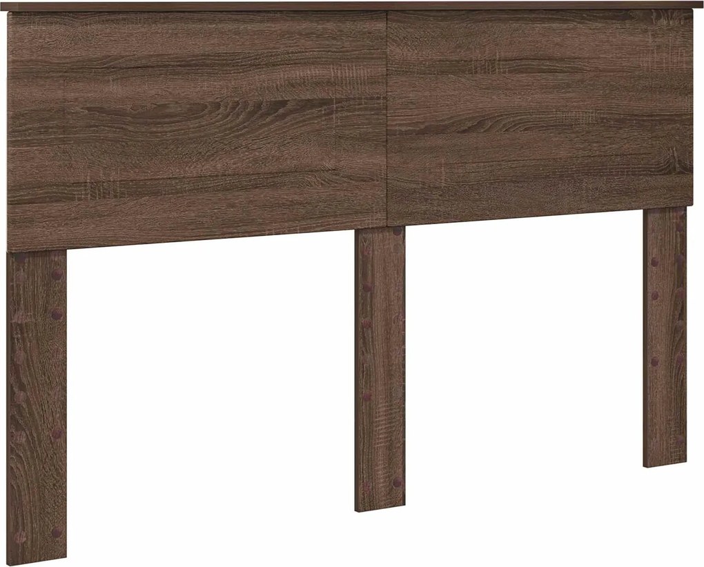 Rám postele s čelo Hnědý dub 150 x 200 cm Kompozitní dřevo 3408843