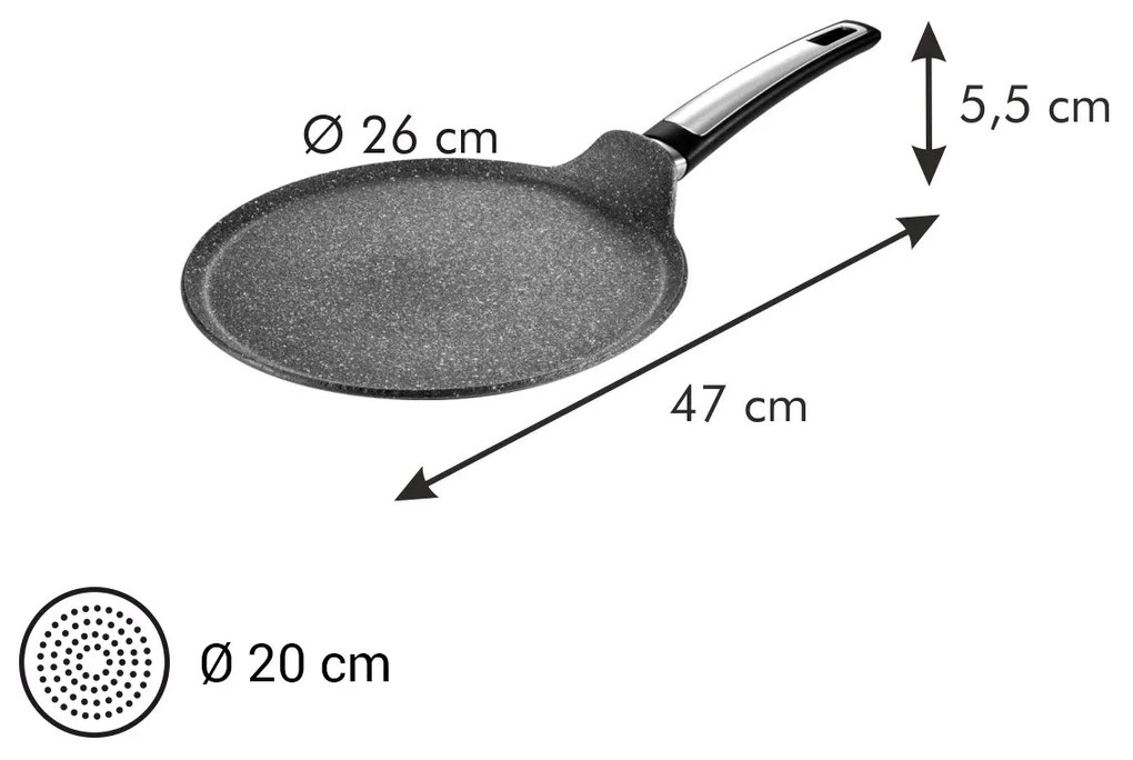 TESCOMA Pánev na palačinky i-PREMIUM Stone ø 26 cm