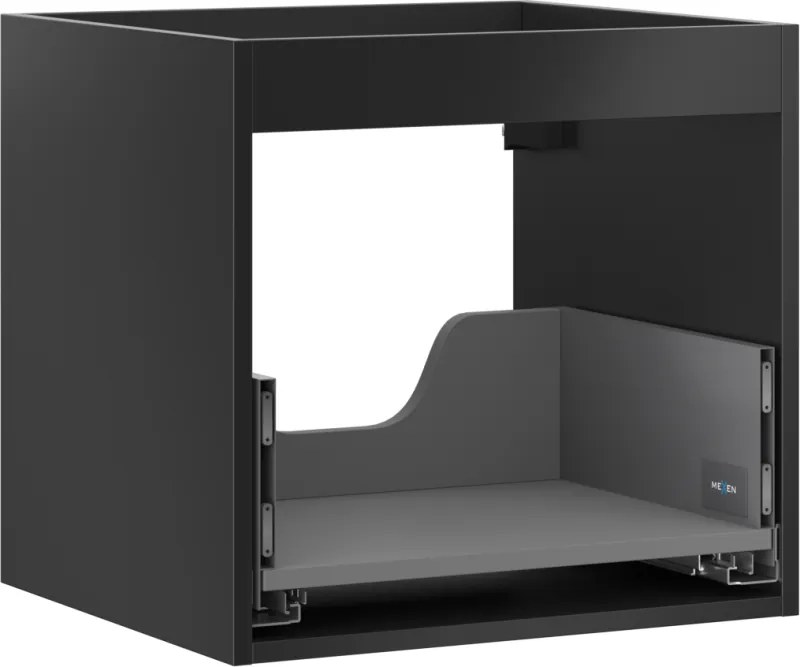 Mexen Box-A, závěsná skříňka 50 cm, 1 zásuvka, černá matná, 91AX0-0500-470-1-71