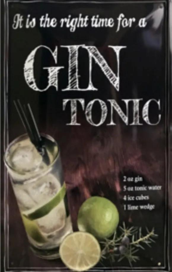 Plechová cedule Gin Tonic