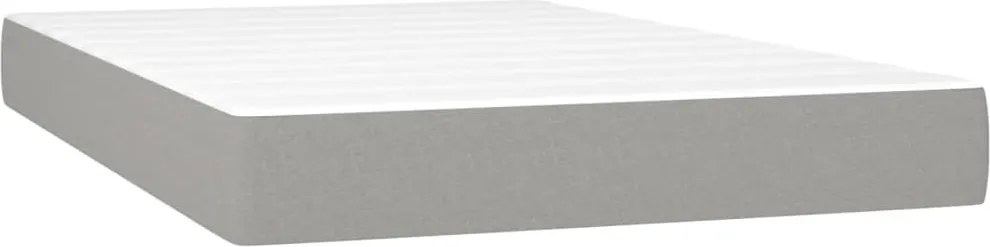 Box spring postel s matrací světle šedá 120 x 200 cm textil 3140121