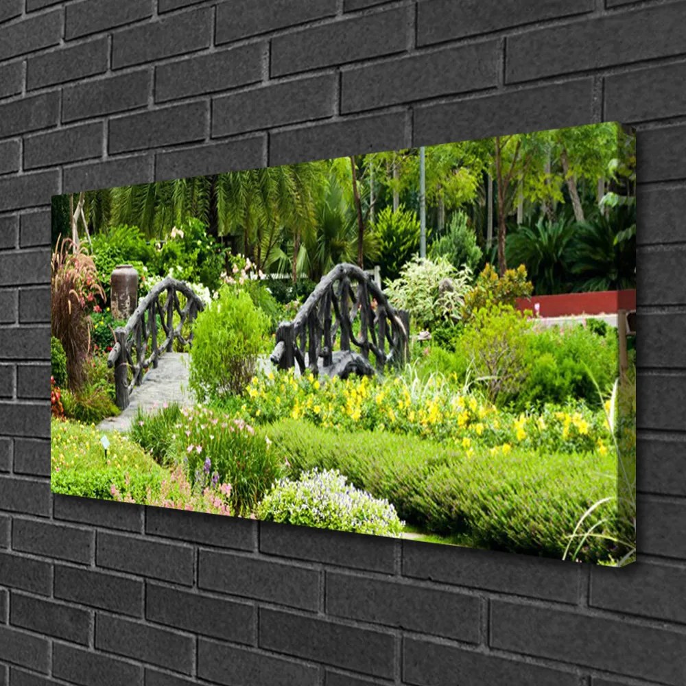 Obraz na plátně Botanická Zahrada Most Umění 125x50 cm