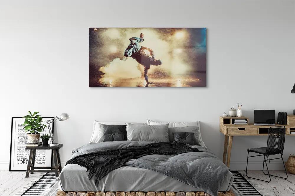akrylový obraz Muž kouř tanec 140x70 cm