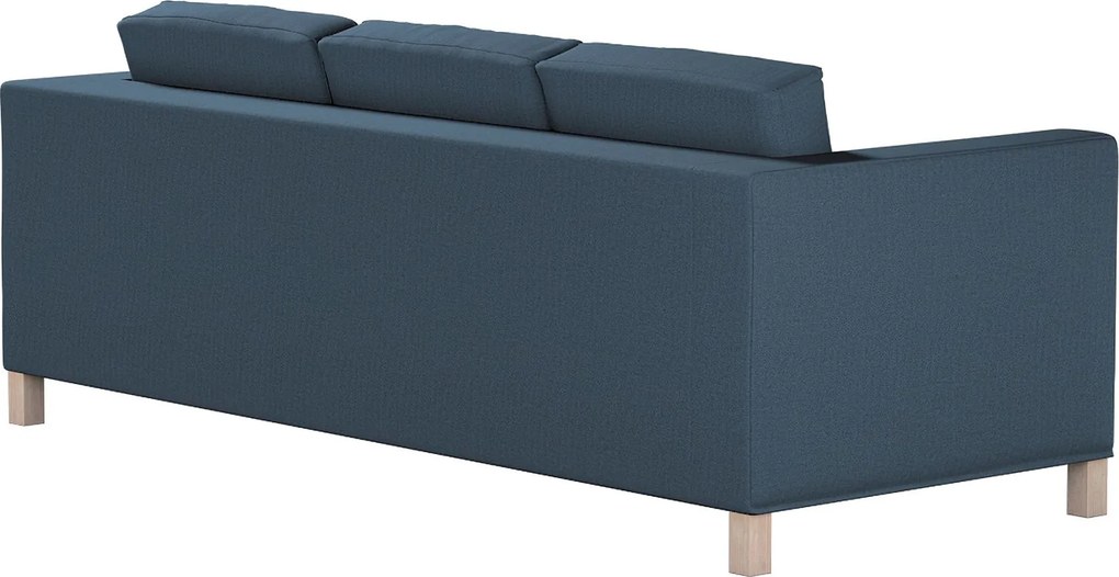 Potah na pohovku IKEA Karlanda 3-místná nerozkládací, krátký barva modrá látka pletený vzor