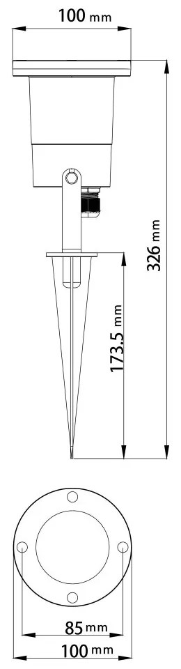 VELAMP Bodové zahradní svítidlo IS726
