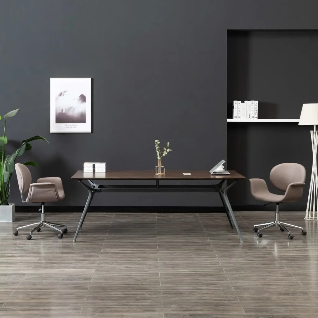 Otočná jídelní židle taupe textil 287396