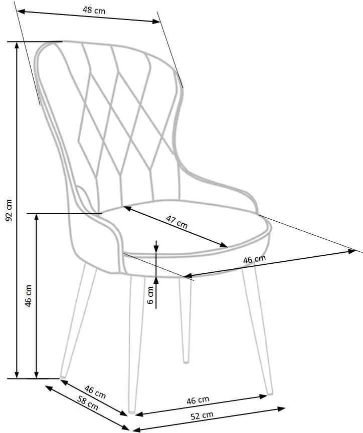 Jídelní židle K366 Halmar Bordó