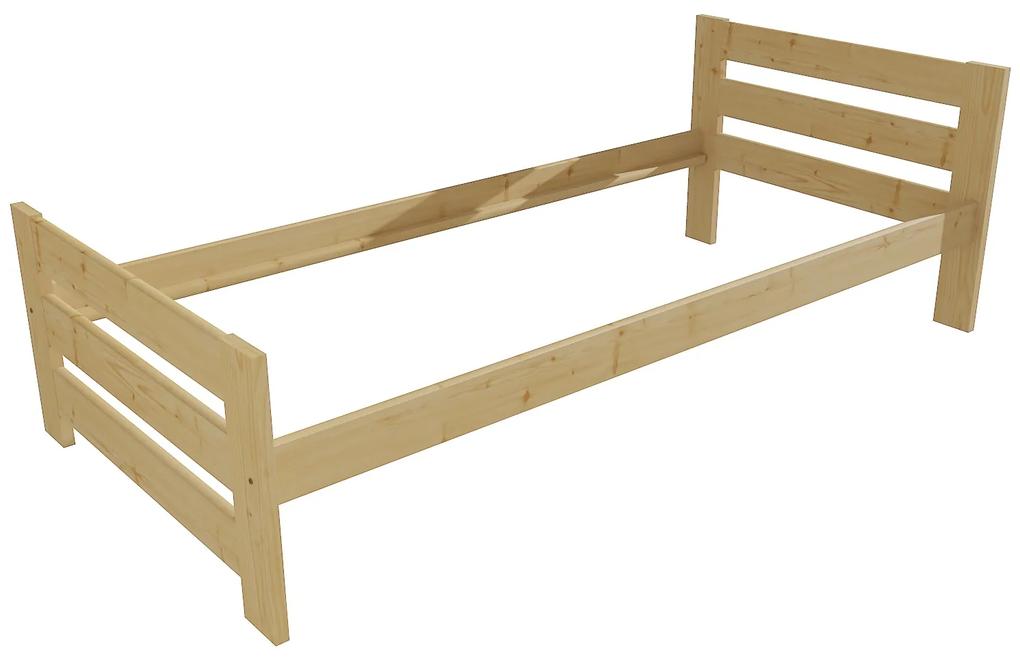 Vomaks Jednolůžková postel VMK005D Rozměr: 90 x 200 cm, Barva: surové dřevo