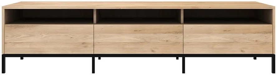 Ethnicraft designové skříňky pod televize Ligna TV - 3 drawers (šířka 210 cm)