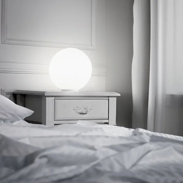 Ideal Lux - Stolní lampa MAPA 1xE27/42W/230V pr. 30 cm bílá