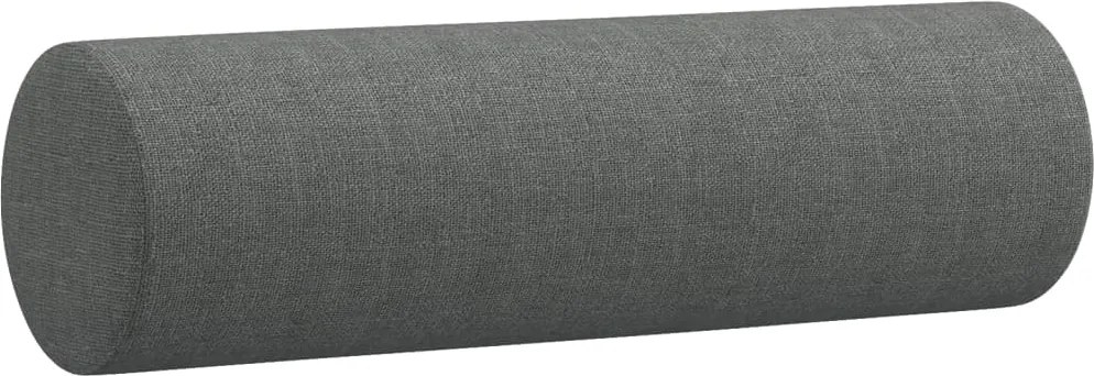 3dílná sedací souprava s polštáři tmavě šedá textil 3201259