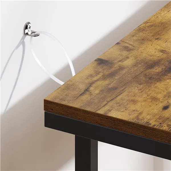 Odkládací stolek Yaheetech – rustikální hnědá, 160 cm (délka) × 20 cm (šířka) × 81 cm (výška) (256999167573)