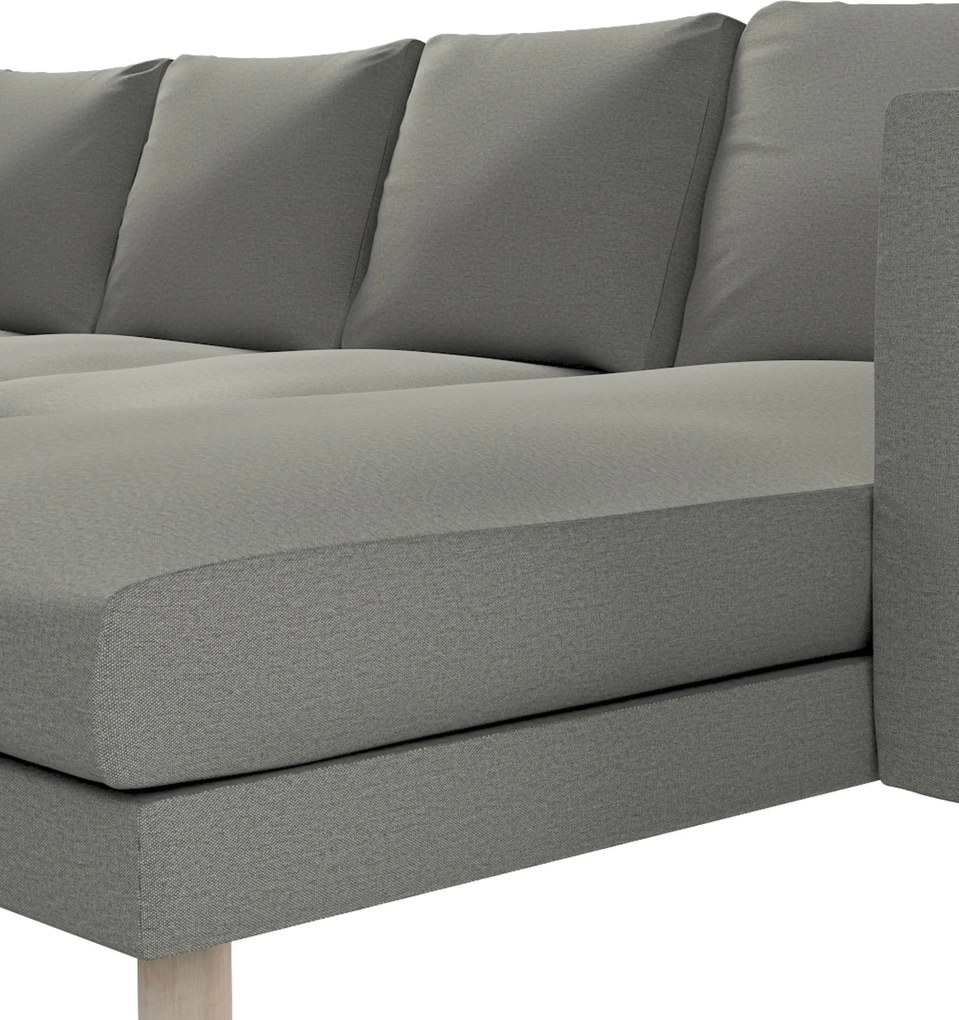 Potah na pohovku IKEA Norsborg 4-místná se šezlongem barva šedá látka pletený vzor