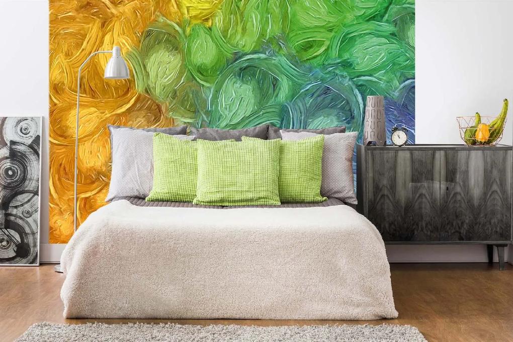 DIMEX | Samolepicí vliesová fototapeta na zeď Umění impresionismu MA-5-2026 | 375 x 250 cm | zelená, modrá, fialová, žlutá