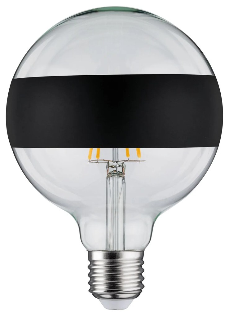 Paulmann 28682 LED žárovka s černým pruhem, 6,5W LED 2700K E27 stmívatelná, výška 17,4 cm