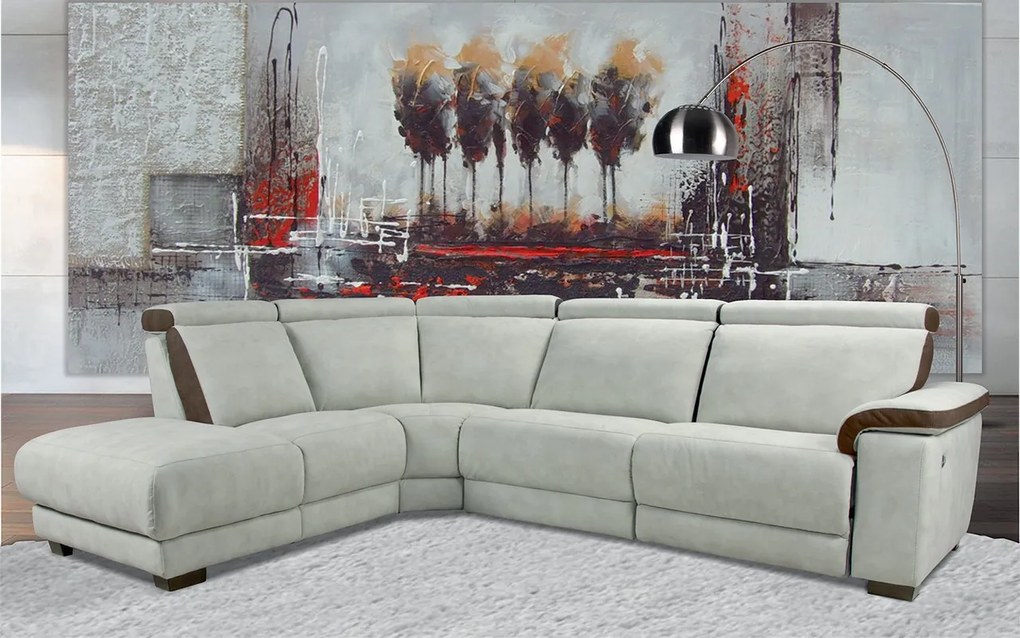 Pregio Italia sofa&relax Luxusní rohová sedačka DEKTRA Provedení: 3 místná + roh + 1místná s tab., Vzorník látek: tekno fibra 31 bordeaux