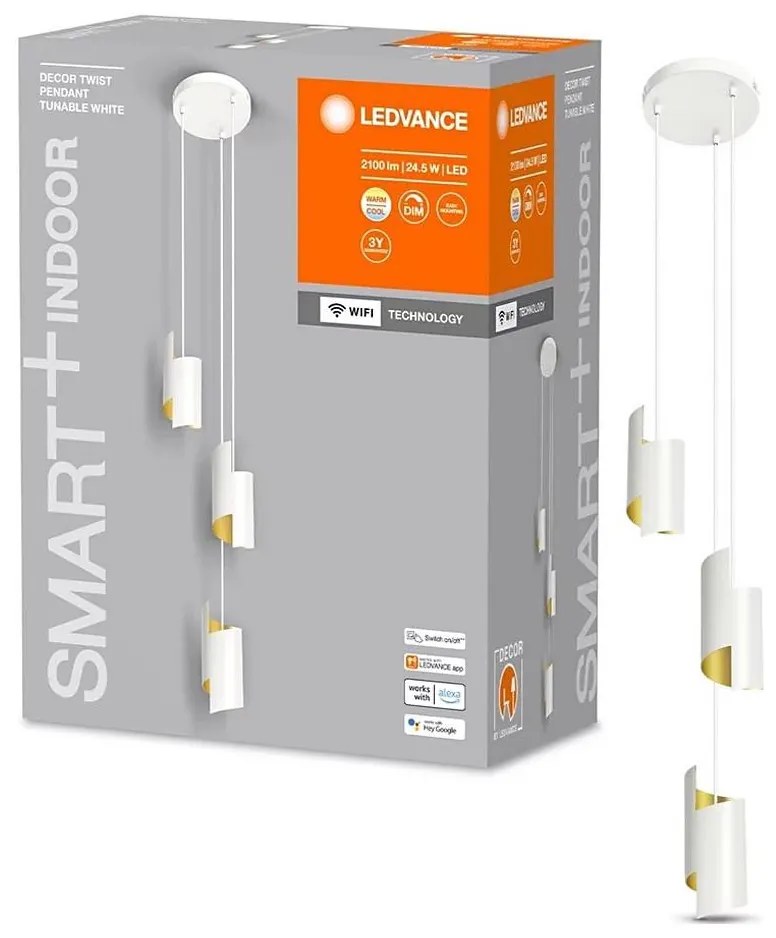 Ledvance - LED Stmívatelný lustr na lanku SMART+ DECOR 3xLED/8W/230V bílá Wi-Fi